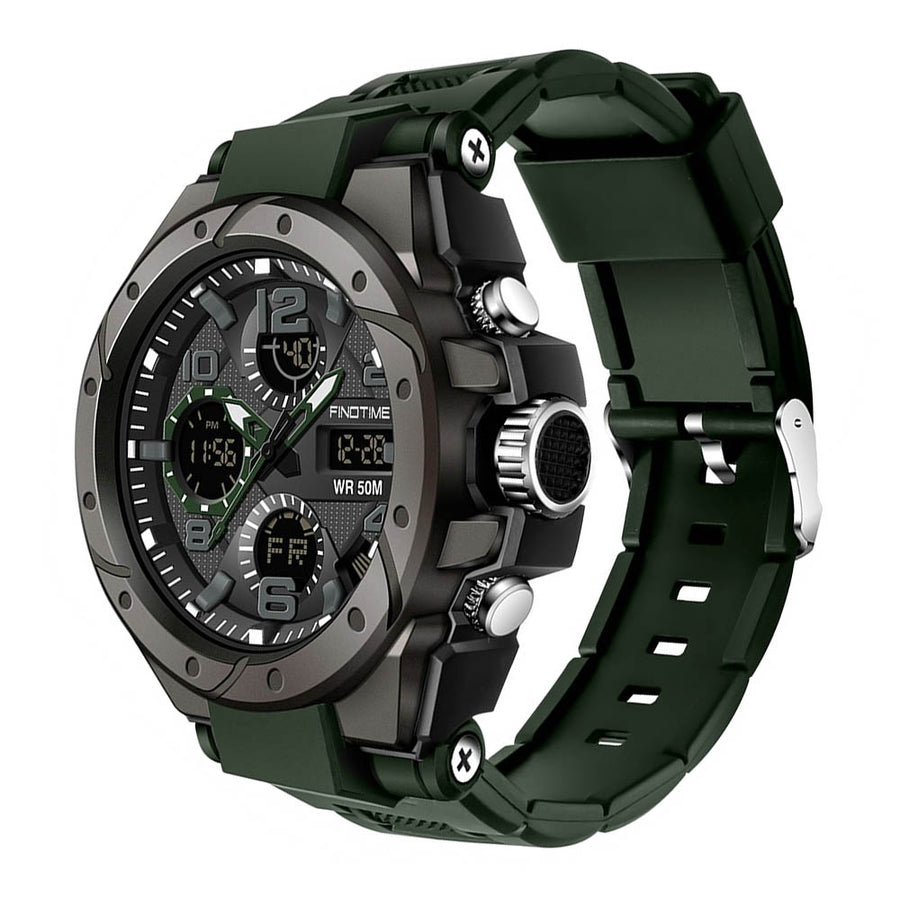 Mens Digital Watch Tactical Military Army Waterproof Stopwatch Dual ...